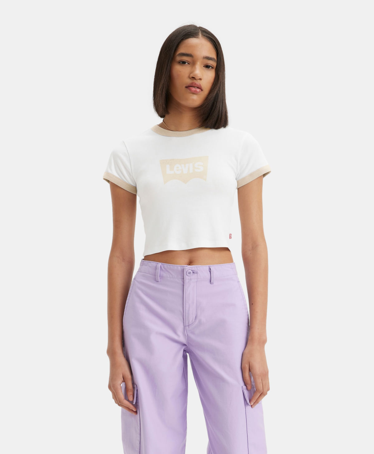 Polo Mujer Levi's Graphic Ringer Mini con logotipo Levi's Batwing A3523 ...